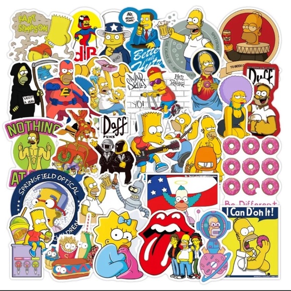 Ritz’s stickers | Accessories | 5 Pcs Simpson Family Cartoon Stickers ...